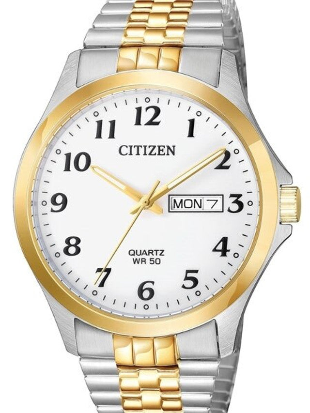 Citizen Two-Tone Quartz Watch with Expandable Bracelet (93518) – J Loupe